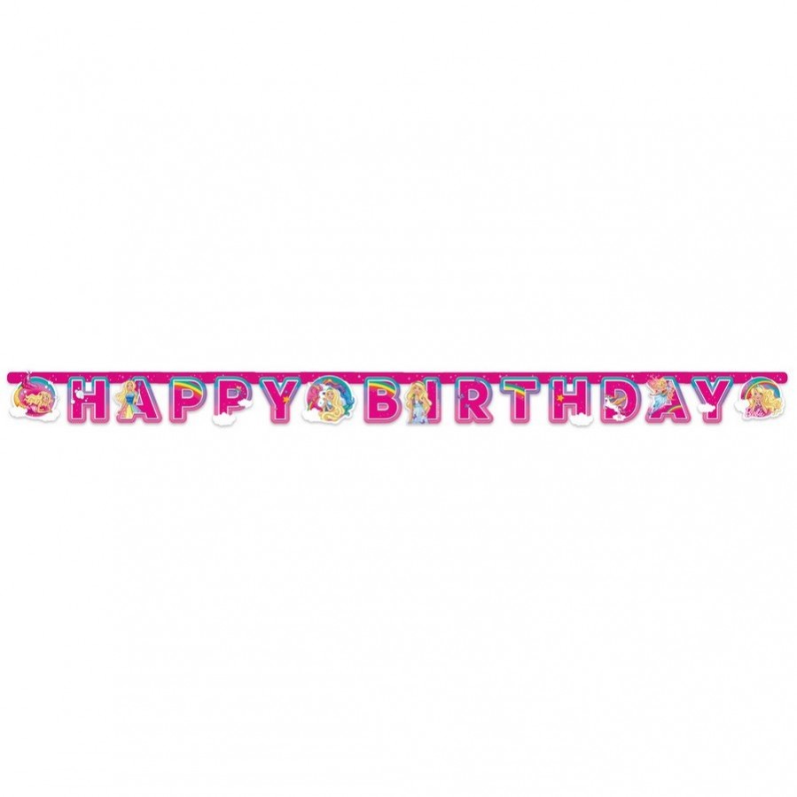 Barbie Happy Birthday Dreamtopia Letter Banner