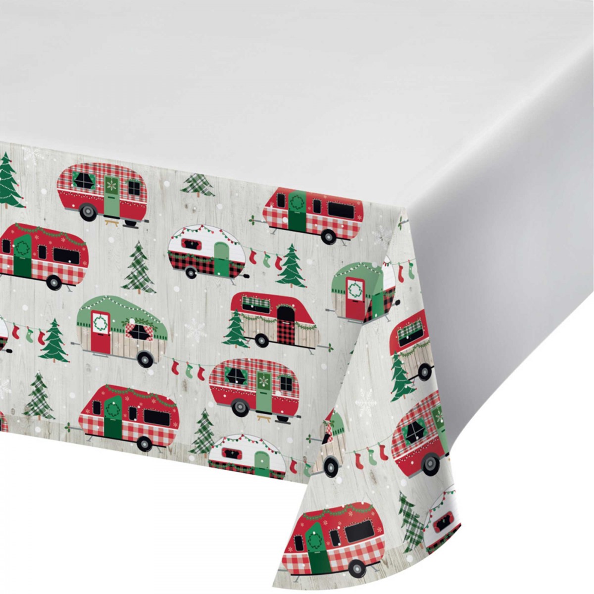 Christmas Campers Paper Table Cover | Express Party Supplies