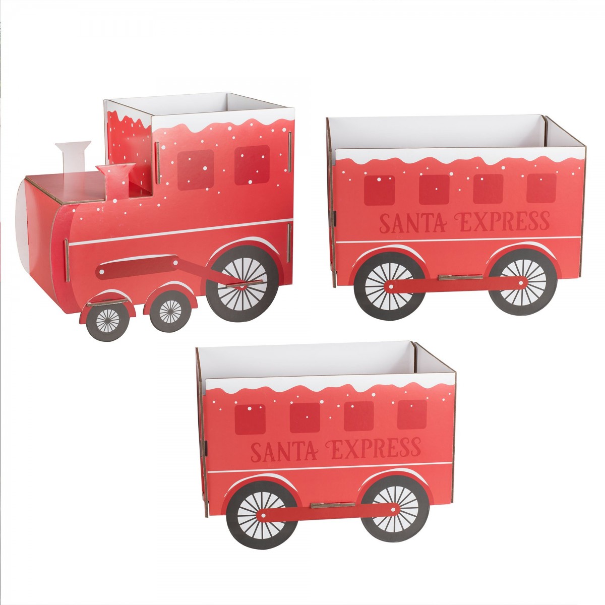 Merry Little Christmas Gift Holder Train Table Decoration Item