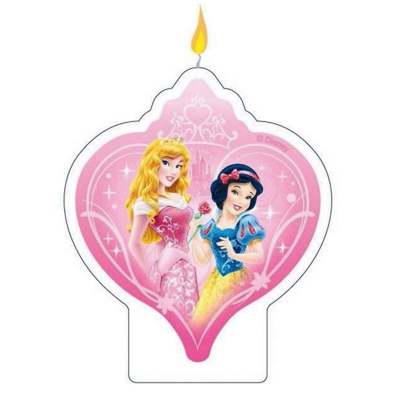 Disney Princess Sparkle Flat Candle | Express Party Supplies