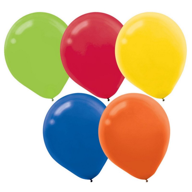 Multi Coloured Teardrop Latex Balloons - 30cm - 15 pk