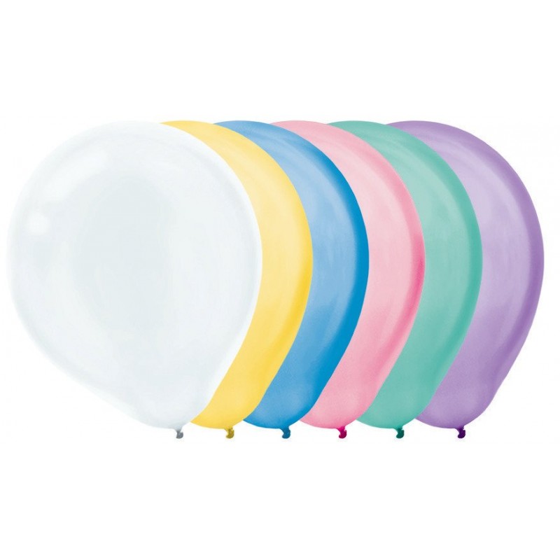 Teardrop Pearl Pastel Multi Coloured Latex Balloons 30cm Pack of 72