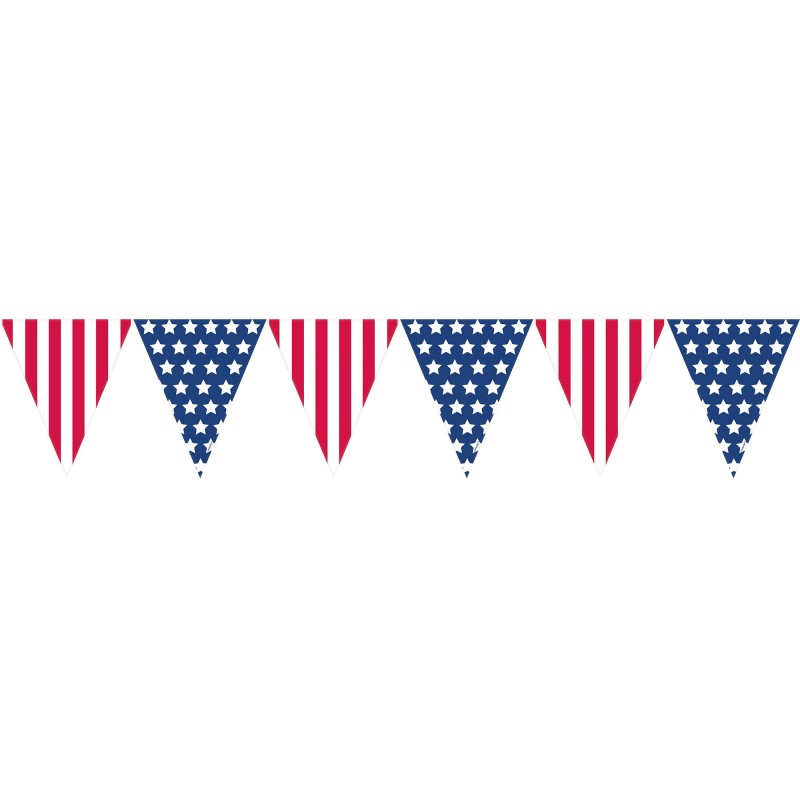USA Patriotic Stars & Stripes Pennant Banner | Express Party Supplies