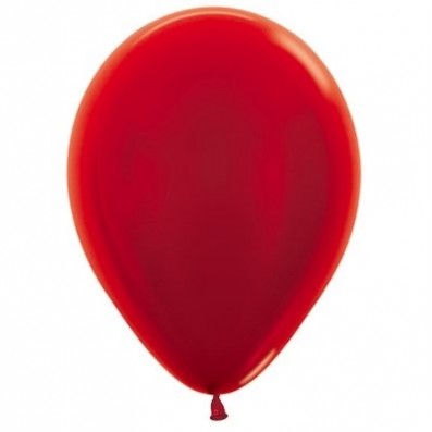 Metallic Red Teardrop Latex Balloons - 30cm - 25 pk