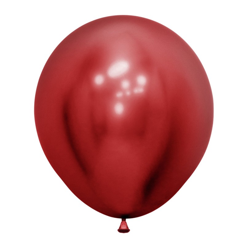 Crystal Reflex Red Latex Balloons - 60cm - 3 pk