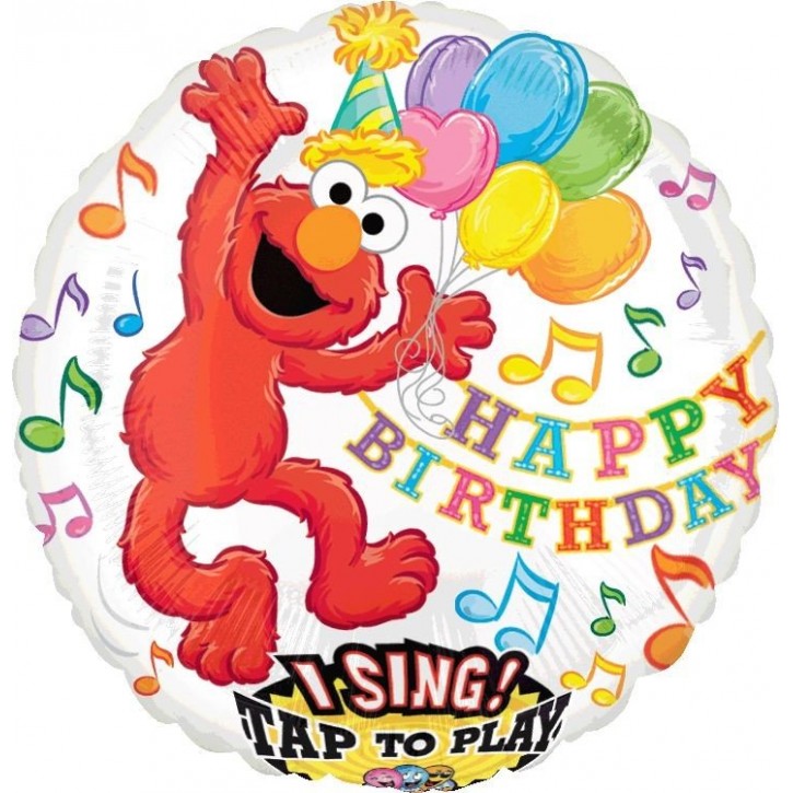 Sesame Street Elmo Sing-A-Tune Round Singing Balloon - 71cm