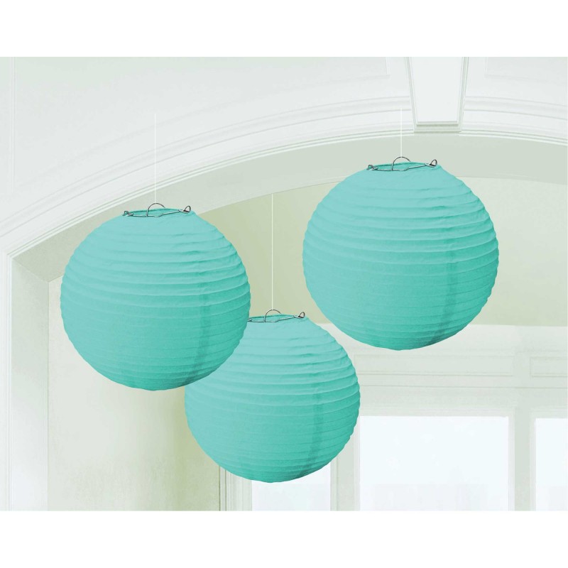 Robin's Egg Blue Round Lanterns | Express Party Supplies