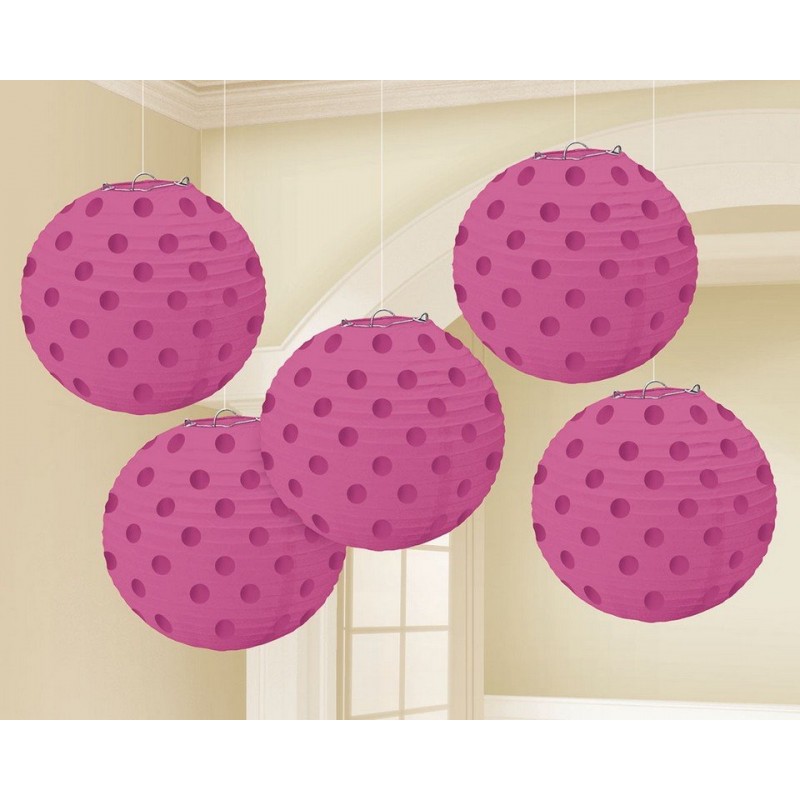 Pink Party Decorations - Lanterns Mini Paper