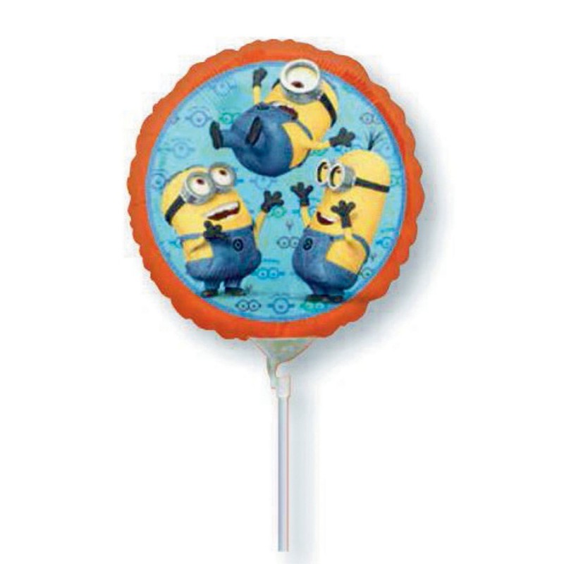 Round Minions Despicable Me Foil Balloon 22cm | Express Party Supplies