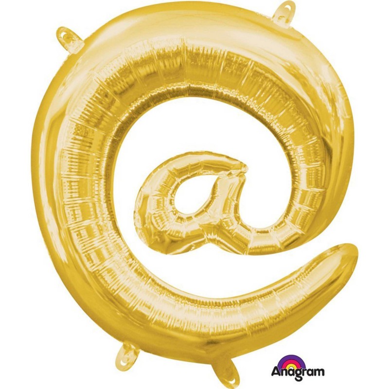 Gold at Symbol CI: @ Shaped Balloon 40cm | Express Party Supplies