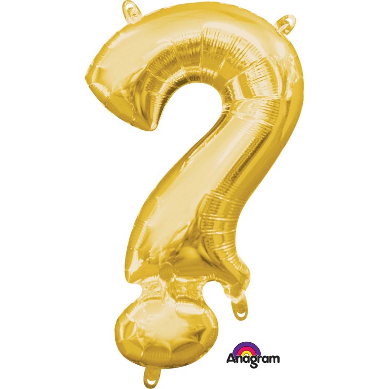 Question Mark Symbol Gold ? Shaped Balloon - 40cm