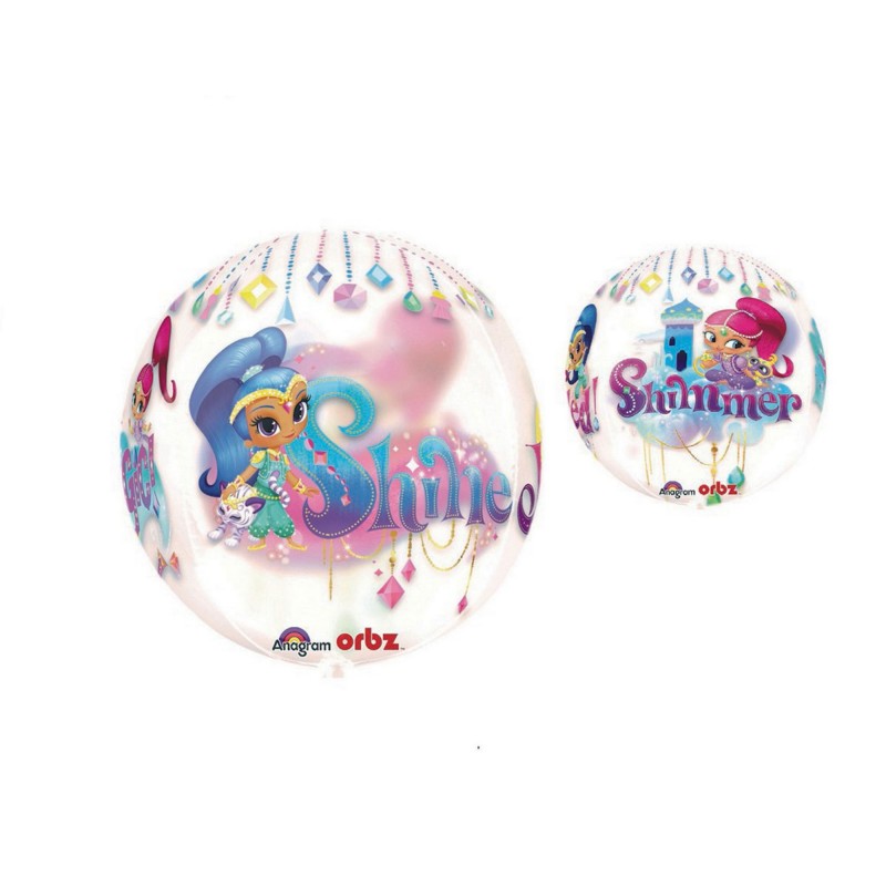 Orbz Clear Shimmer & Shine Shaped Balloon 38cm x 40cm