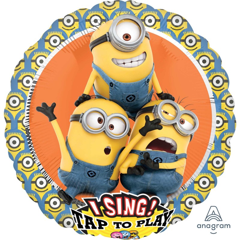 Minions Despicable Me Sing-A-Tune Round Singing Balloon Item