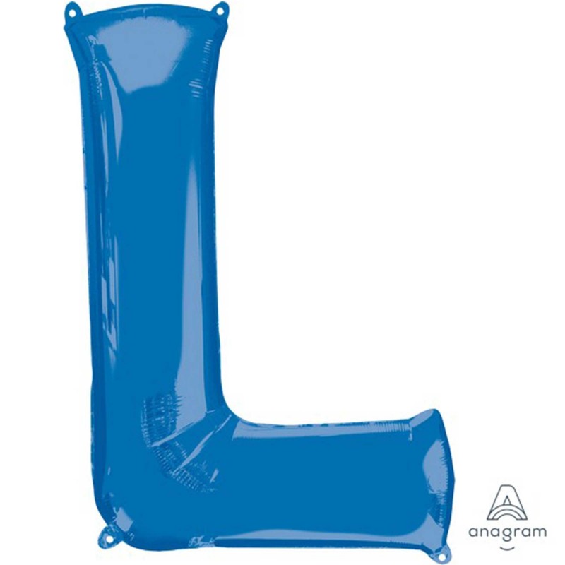 Blue Letter L Shaped Balloon - 53cm x 81cm | Express Party Supplies