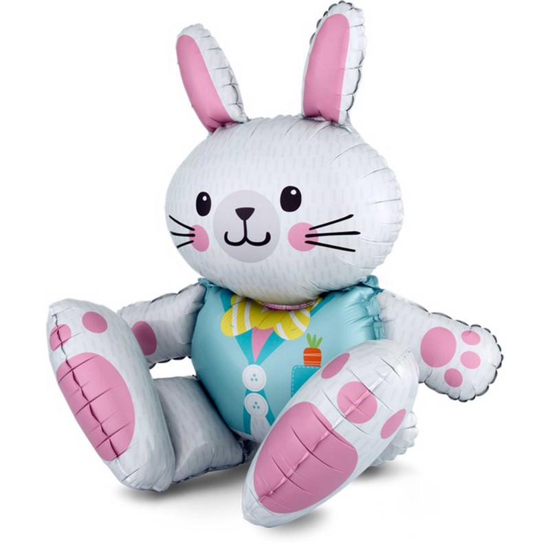 Easter Sitting Bunny Shaped Balloon - 71cm x 76cm