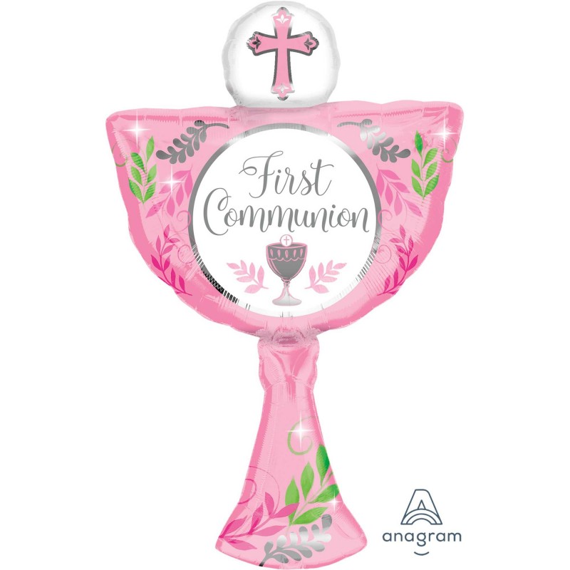 First Communion Girl Shaped Balloon - 50cm x 78cm