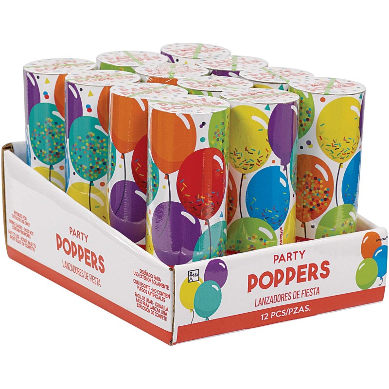 Happy Birthday Party Supplies - Celebration Confetti Party Poppers