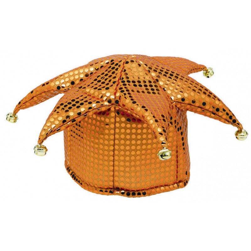 Orange Party Supplies - Sequin Jester Hat