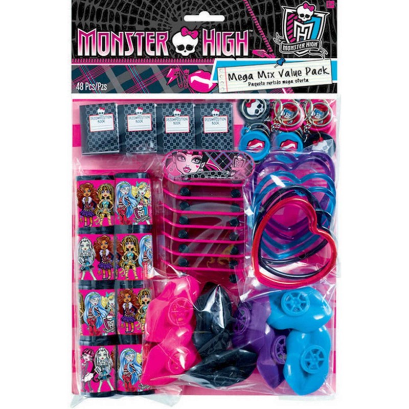 Monster High Mega Mix Favours For 8 Guests Pack of 48
