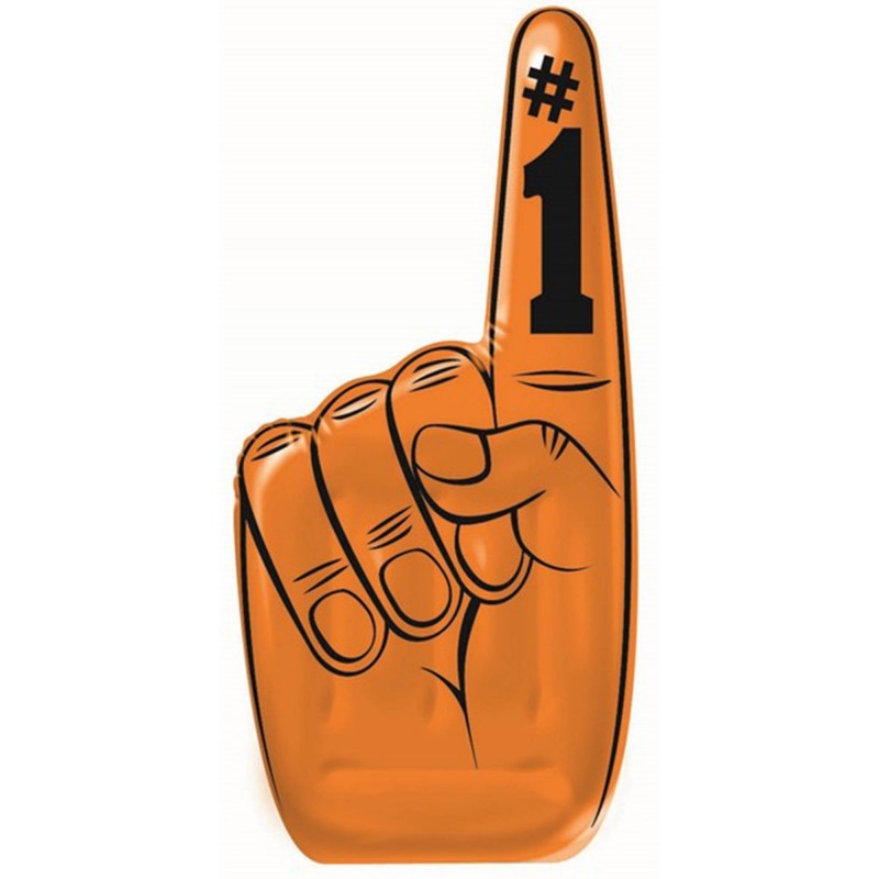 Orange Inflatable Hand Shaped Balloon | Express Party Supplies