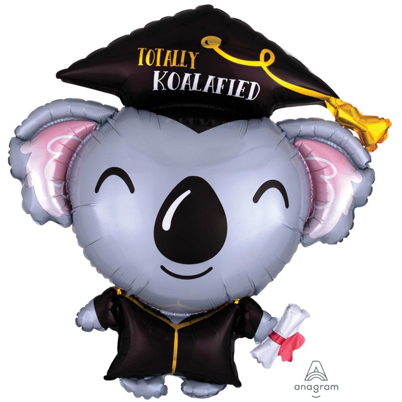 Graduation SuperShape Grad Koala Totally Koalafied Shaped Balloon