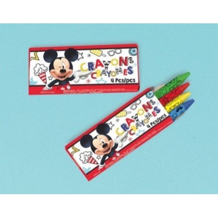 Mickey Mouse On The Go Mini Crayon Favours Pack of 12