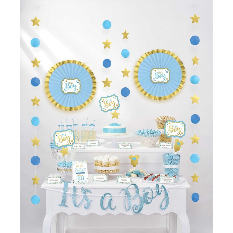 Baby Shower Blue Buffet Table Decorating Kit | Express Party Supplies