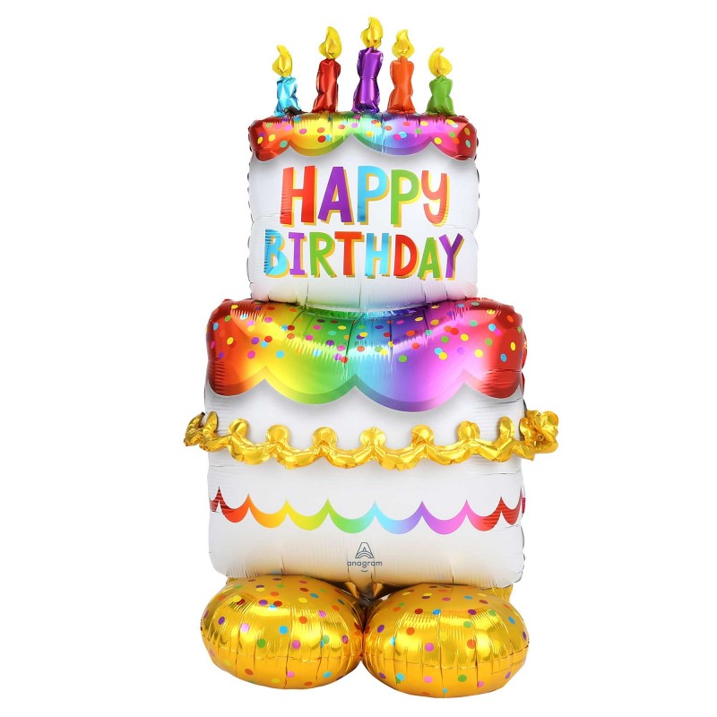 Happy Birthday Decorations Shaped Balloon CI: AirLoonz Cake