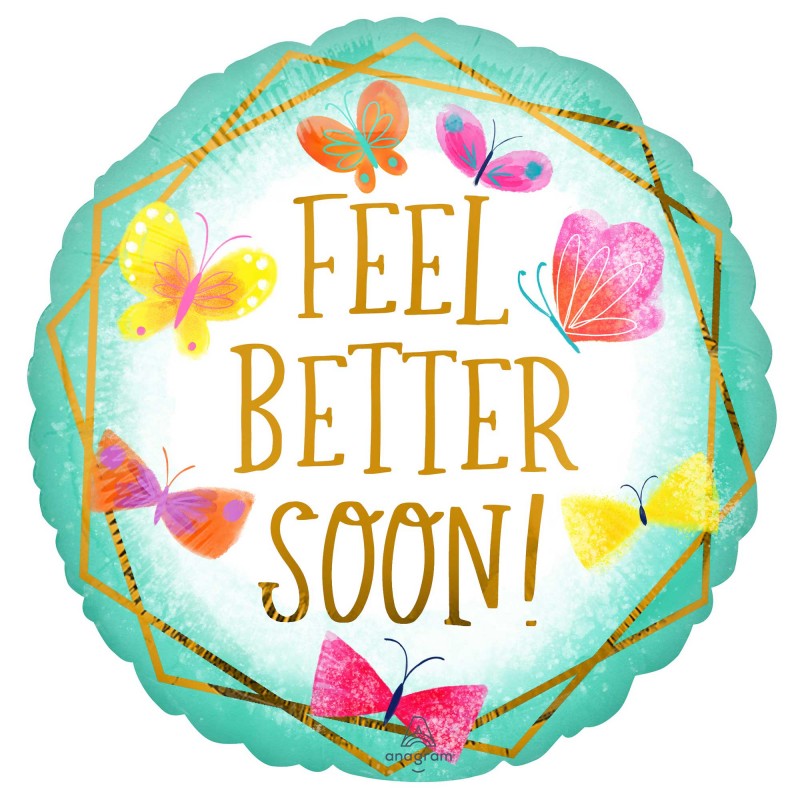 Get Well Feel Better Soon! Round Foil Balloon - 45cm