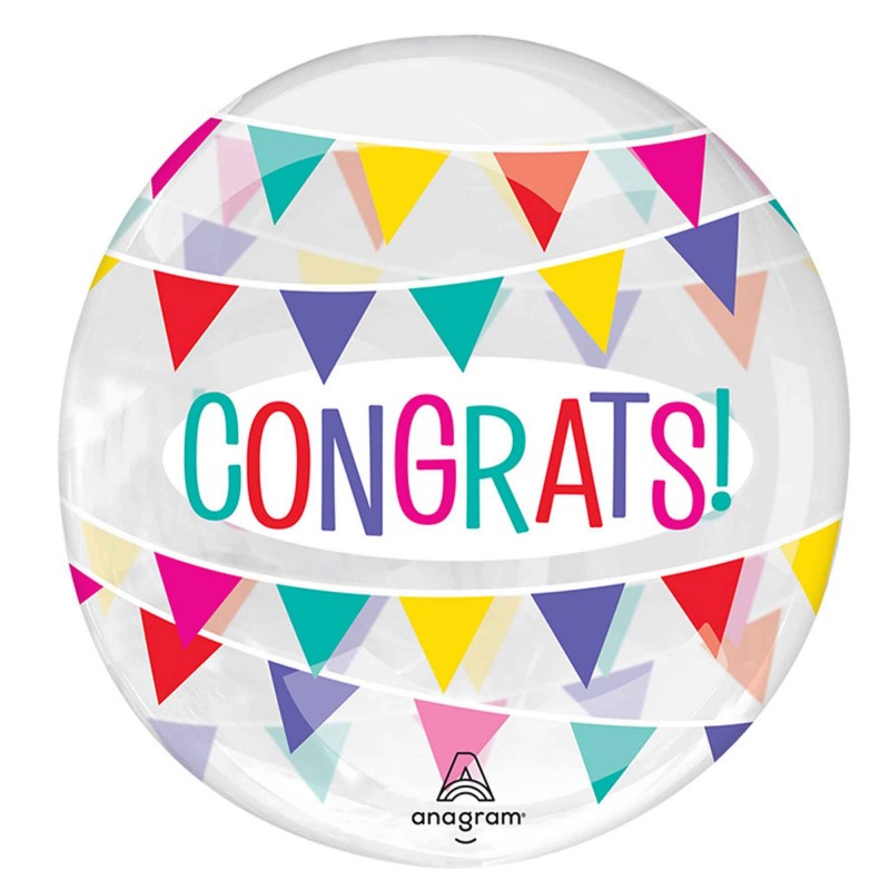 Congratulations Congrats! Banner Clearz Shaped Balloon Item