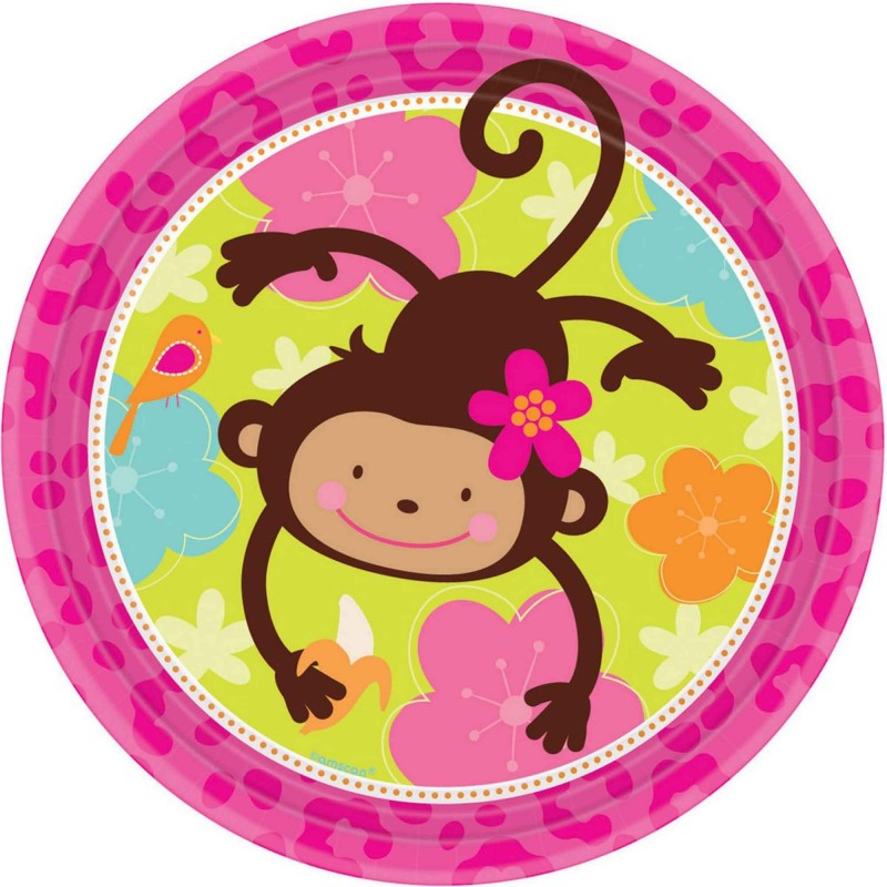 Monkey Love Dinner Plates 23cm Pack of 8