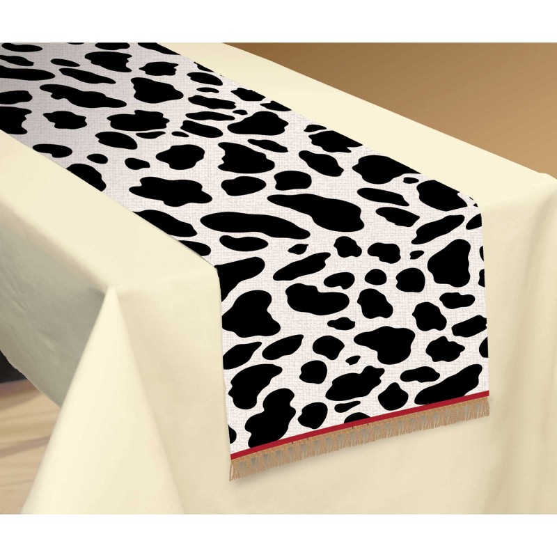 Cow Print Party Supplies - Table Runner Western
