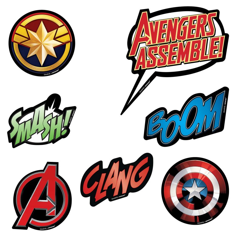 Avengers Powers Unite Vinyl Cutouts | Express Party Supplies