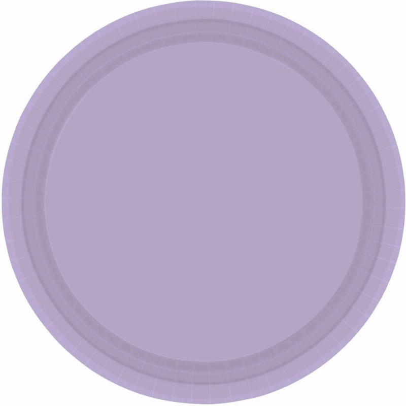 Lavender Round Banquet Plates - 26cm - 20 pk | Express Party Supplies