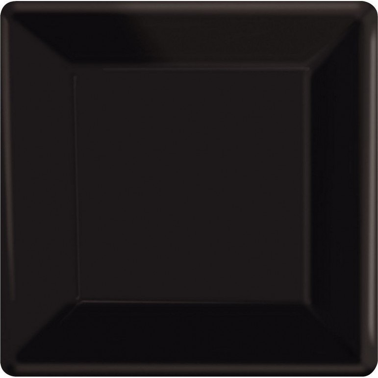 Jet Black Square Banquet Plates - 26cm - 20 pk