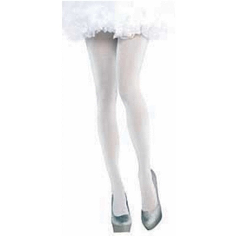 White Shimmer Tights Women's Costume - Adult Standard Size