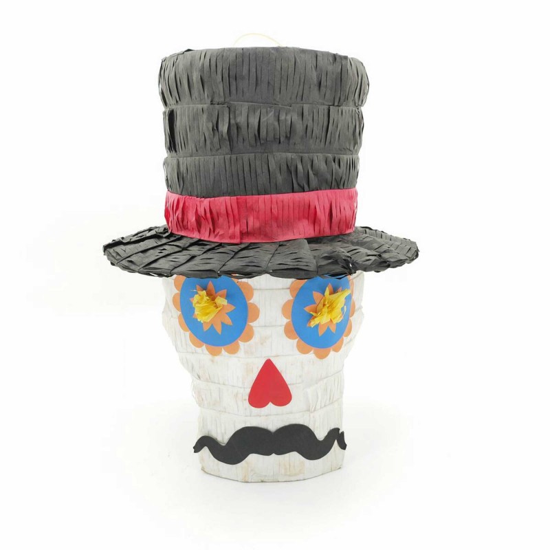 Halloween Skull Fright Night Top Hat Pinata | Express Party Supplies
