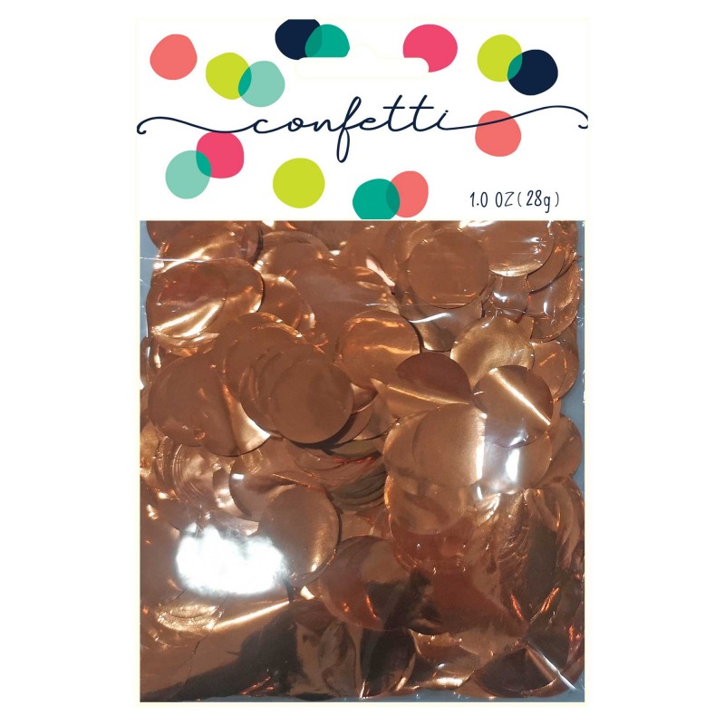 Orange Party Decorations - Confetti Metallic Foil Circles Orange