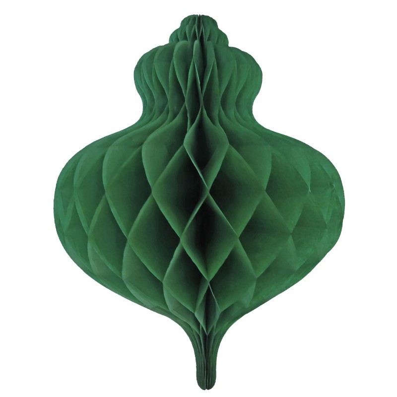 Christmas Green Bauble Honeycomb Hanging Decoration