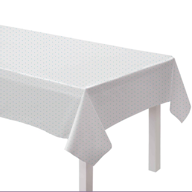 Dots Caribbean Blue Paper Table Cover | Express Party Supplies