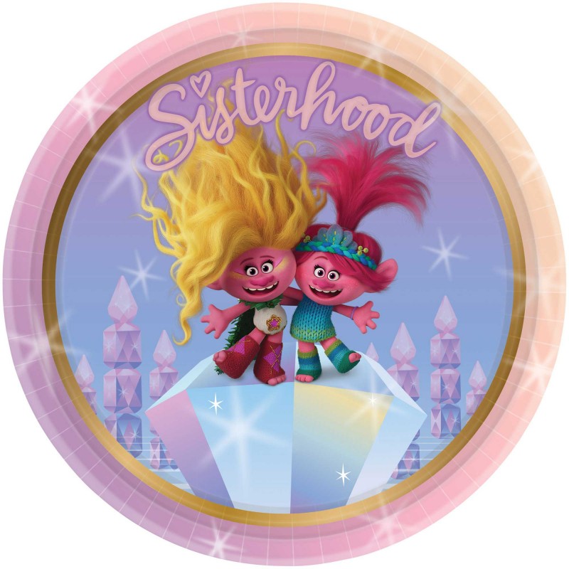 Trolls 3 Band Together Dinner Plates | Express Party Supplies