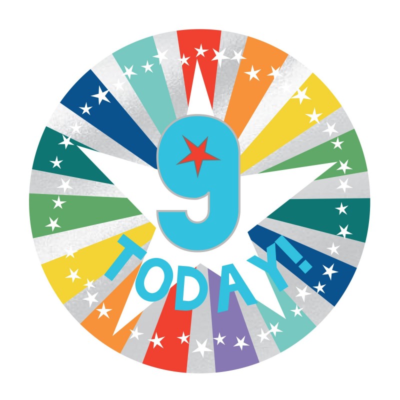 9 Today! Badge | Express Party Supplies