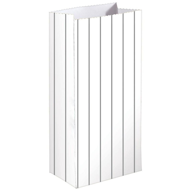 Stripes Silver Treat Favour Bags | Express Party Supplies