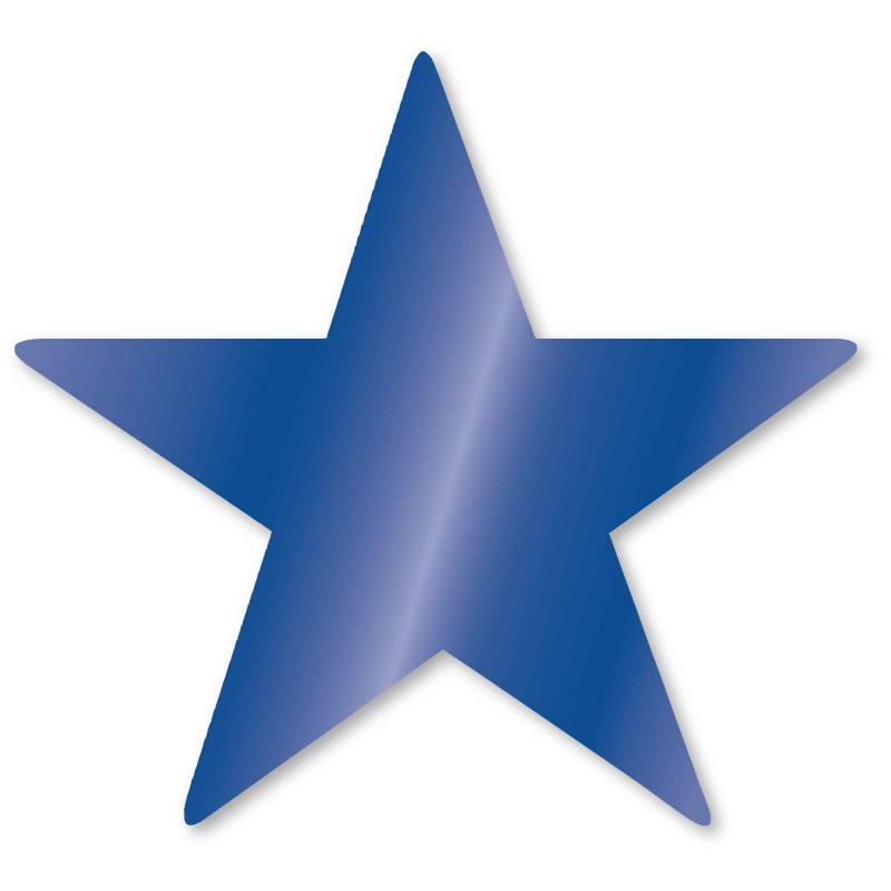 Bright Royal Blue Foil Star Cutouts | Express Party Supplies