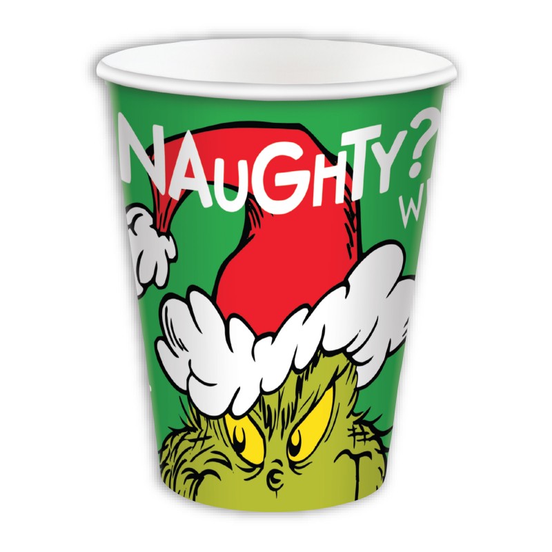 Dr Seuss The Grinch Paper Cups | Express Party Supplies