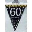60th Birthday Sparkling Celebration Pennant Banner