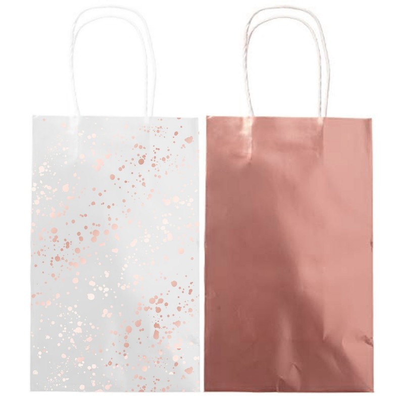 Rose Gold Kraft Favour Bags | Express Party Supplies