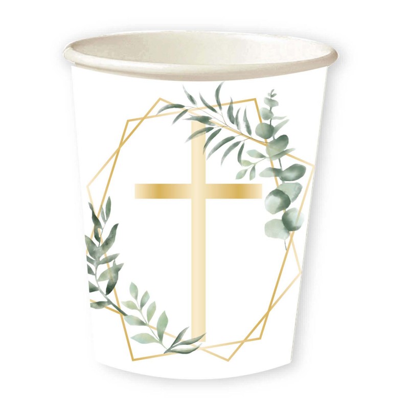First Communion Botanical Celebration Paper Cups