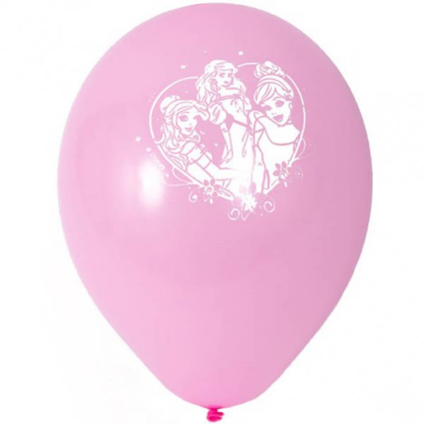 Disney Princess Latex Balloons Sparkle Princess 23cm Pink Teardrop Pack ...