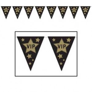 Hollywood VIP Gold Stars Pennant Banner | Express Party Supplies